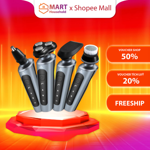 Máy Cạo Râu Nam Shaver 9D Smart Gadgets Kiêm Tỉa Lông Mũi Cao Cấp, 3 ...