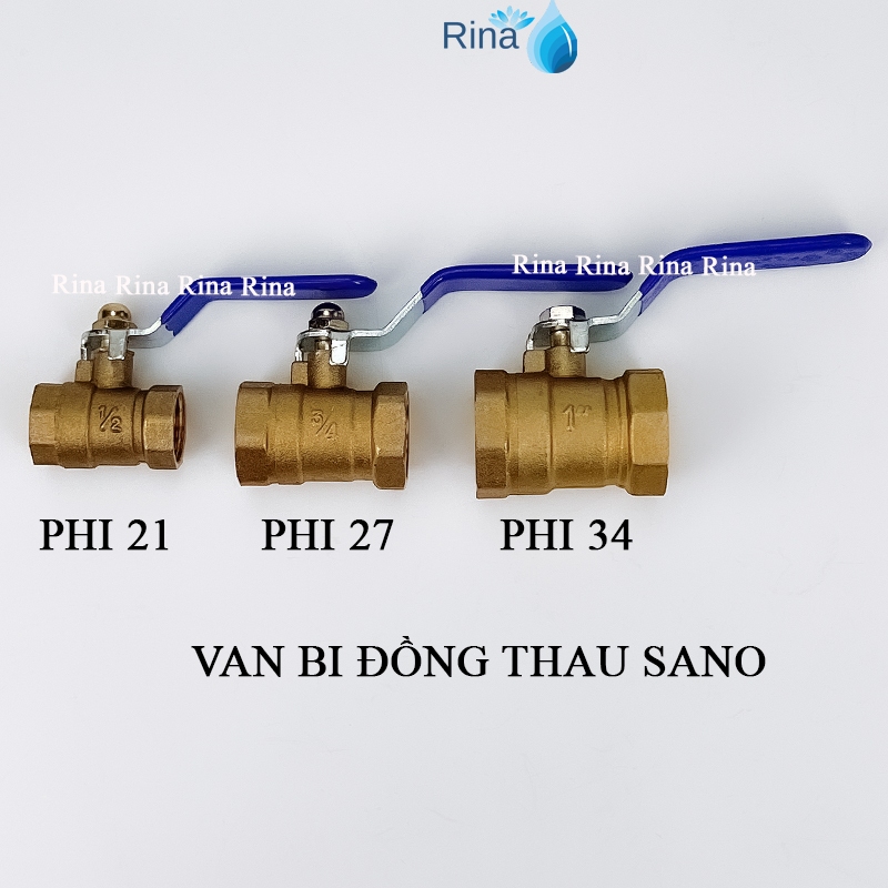 Van bi đồng thau Van bi tay gạt khóa nước bằng trục bi xoay 90 độ ...