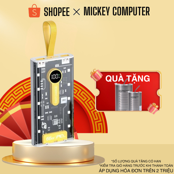 Sạc Dự Phòng Trong Suốt TZ07 Dung Lượng 20000mAh Với 2 Cổng Sạc Nhanh ...