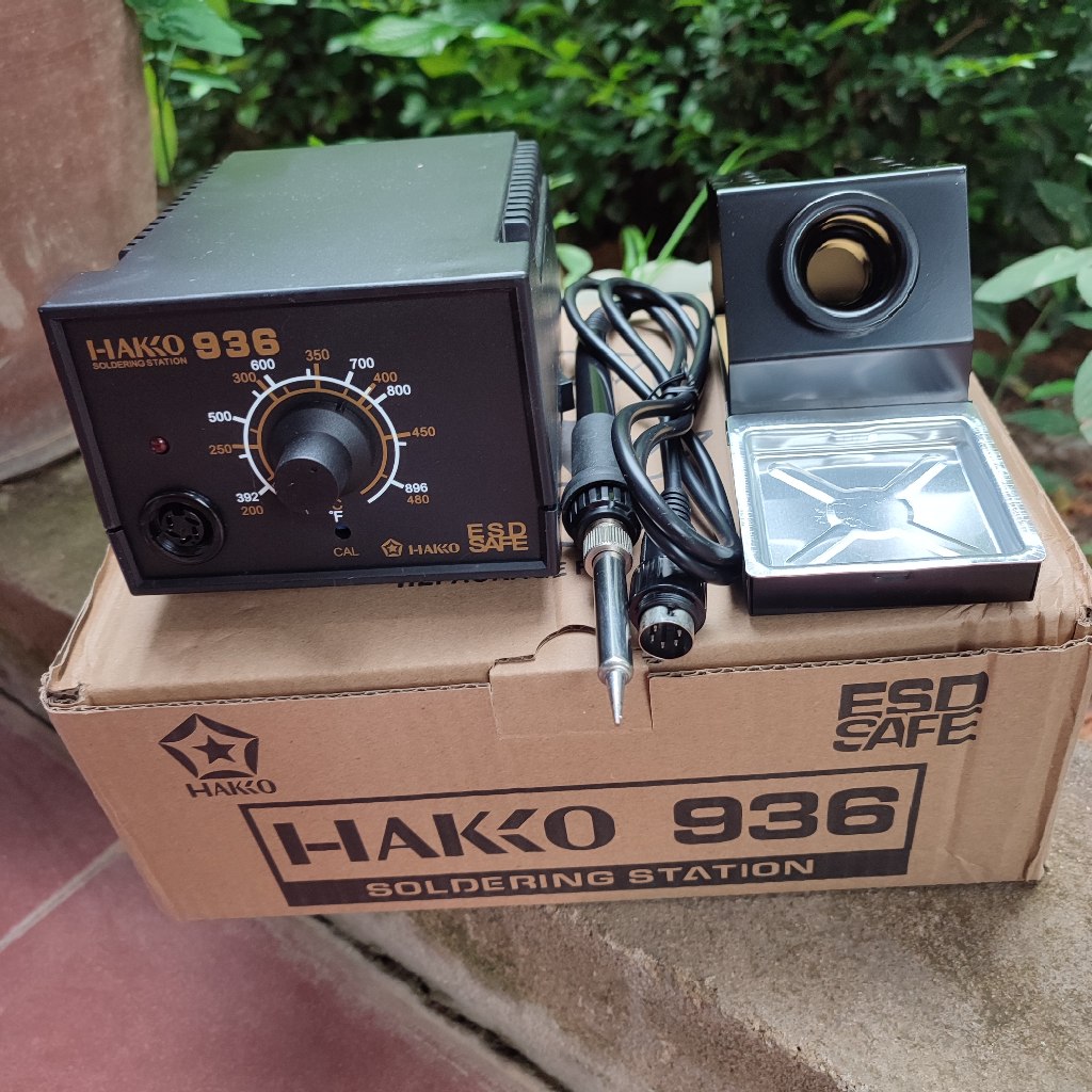 Mỏ hàn thiếc, trạm hàn Hakko 936 220v 60w, mỏ hàn chì điều chỉnh nhiệt độ từ 200-480 độ nhỏ gọn ...