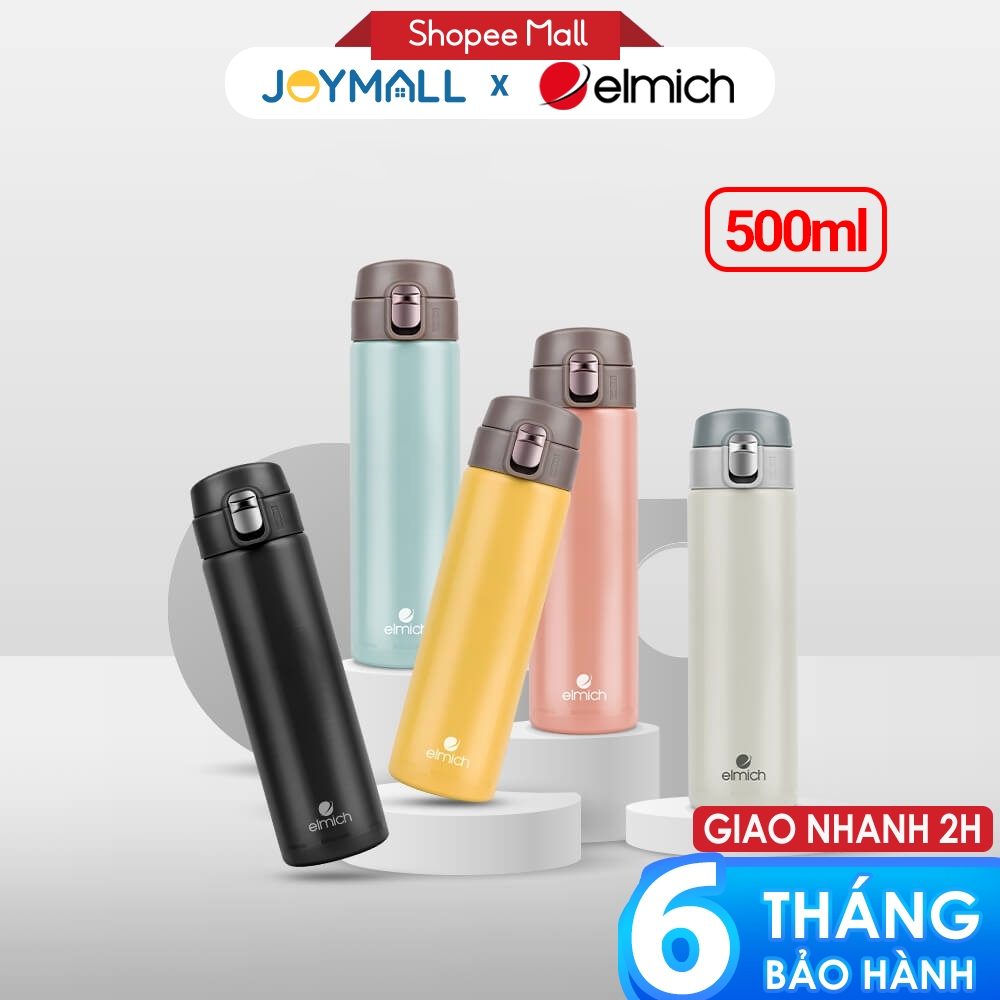 Bình giữ nhiệt Elmich EL8295 500ml, Hàng chính hãng, thép không gỉ inox ...