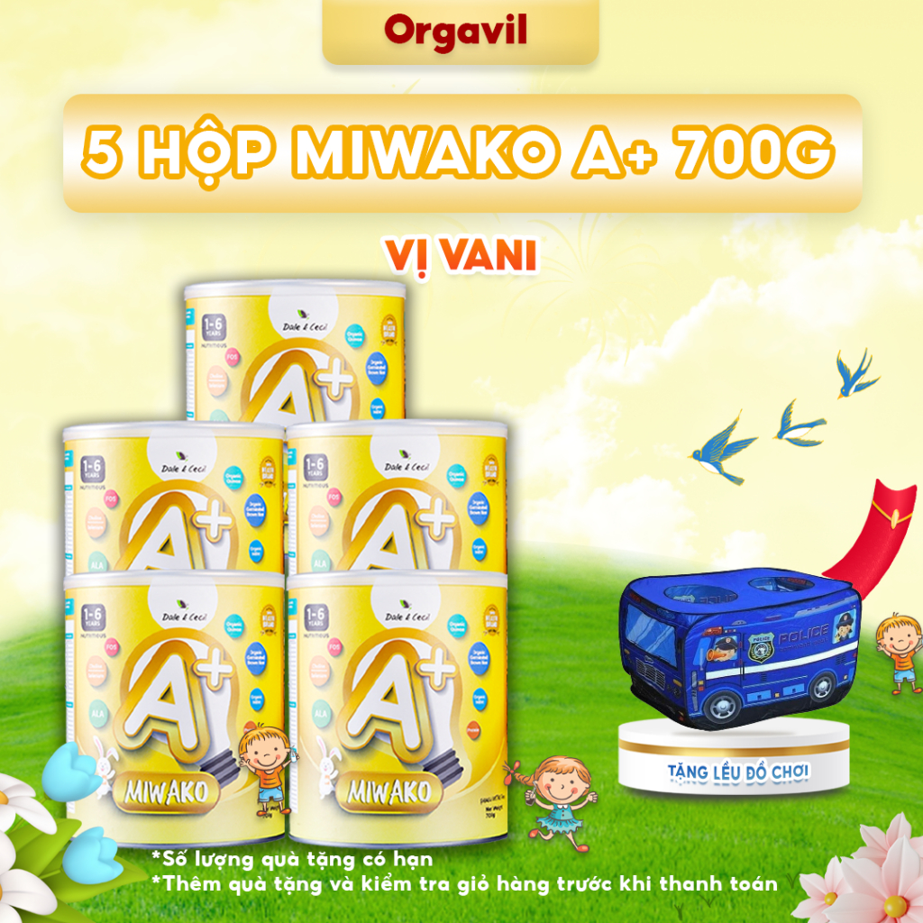 Sữa Hạt Miwako A+ Vị Vani 700g x 5 Hộp Sữa Thực Vật -Dinh Dưỡng Từ Thực ...