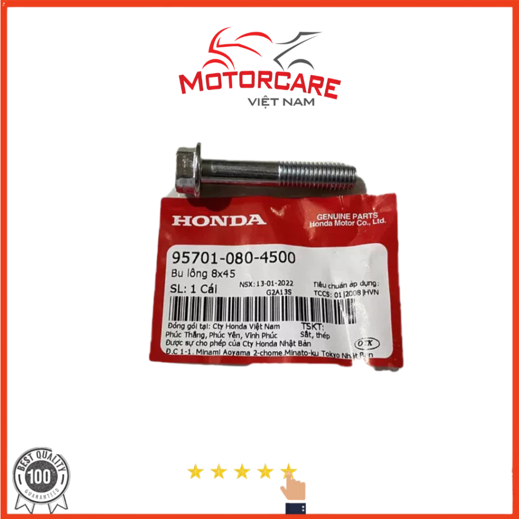 Bu lông 8x45 chính hãng Honda (957010804500) | Shopee Việt Nam