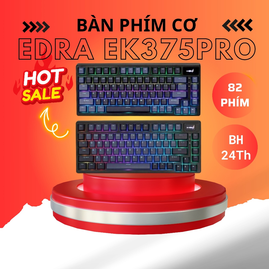 Bàn Phím Cơ Không Dây E-Dra EK375 Pro Alpha / Beta - Kết nối USB ...