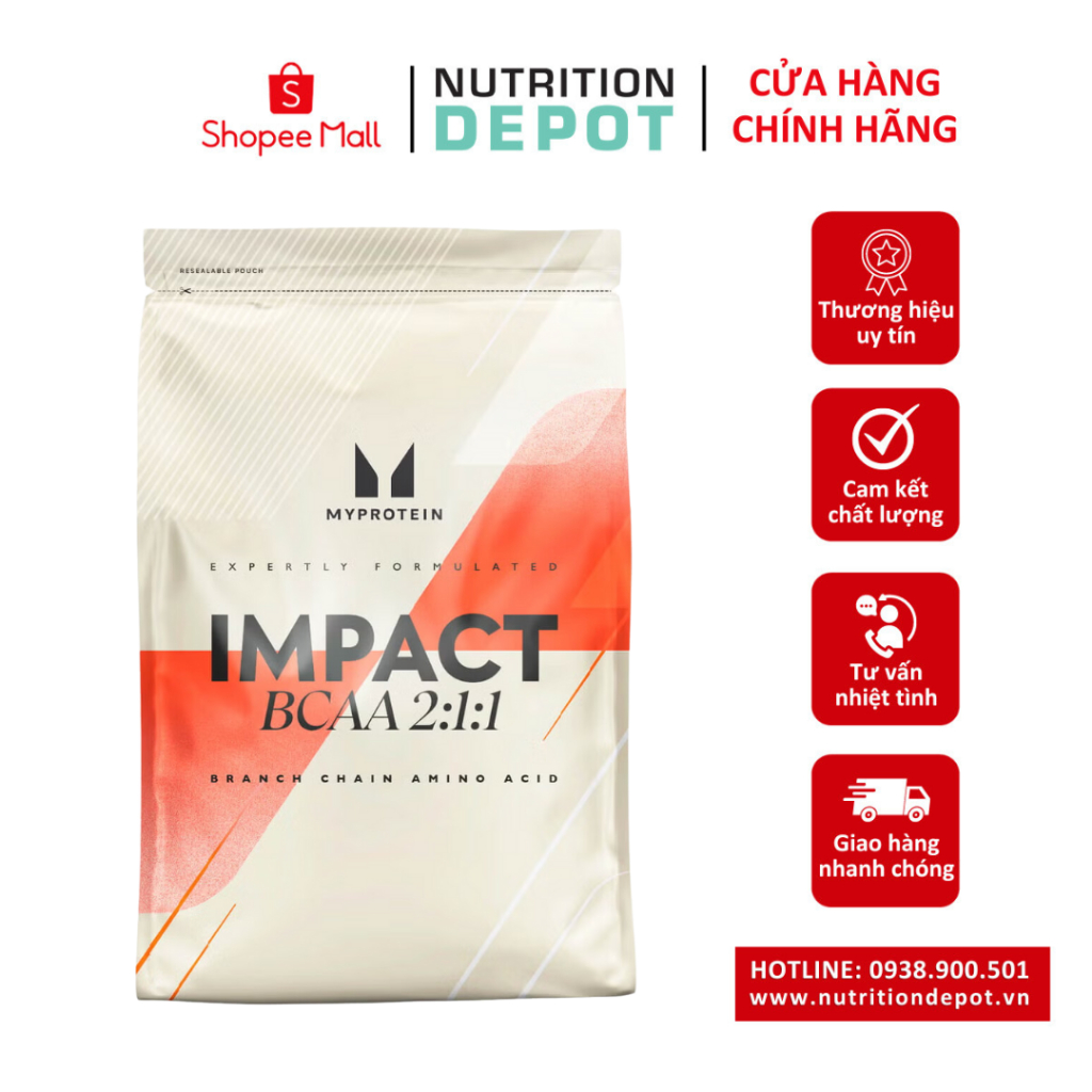 Thực phẩm bổ sung gia tăng sức bền và phục hồi cơ Myprotein Impact BCAA 250g – Nutrition Depot ...