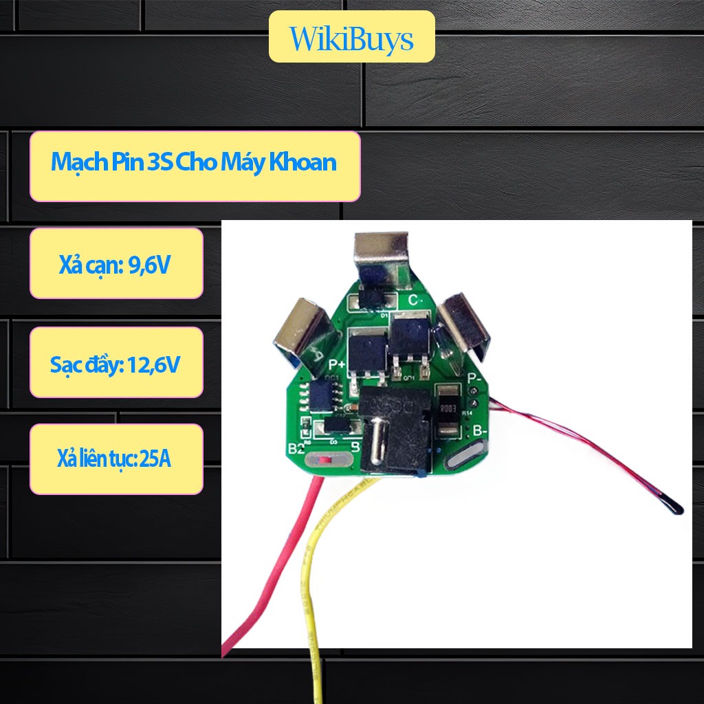 Mạch Pin 3S - 25A Thay Thế Cho Máy Khoan Cầm Tay - Chức năng sạc và bảo ...