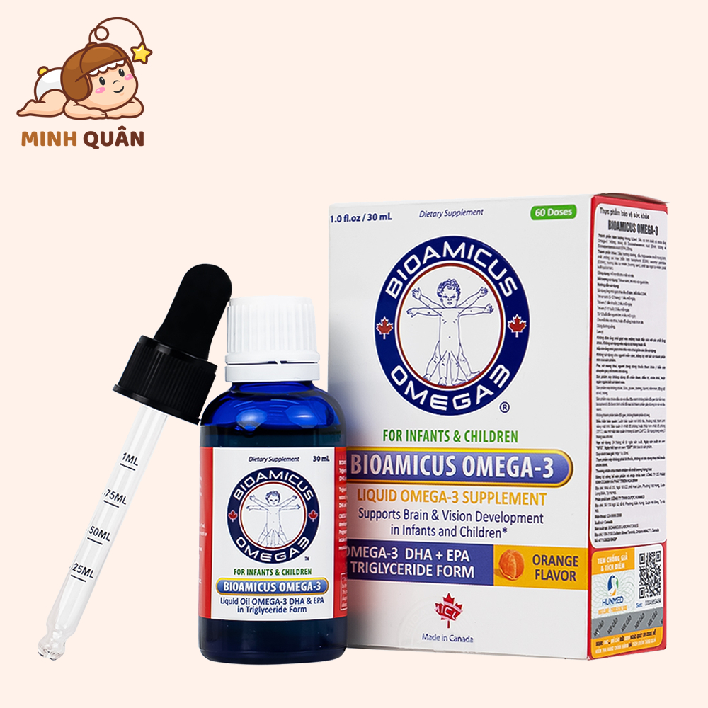 Bioamicus Omega-3 hỗ trợ tốt cho mắt và não (30ml) | Shopee Việt Nam