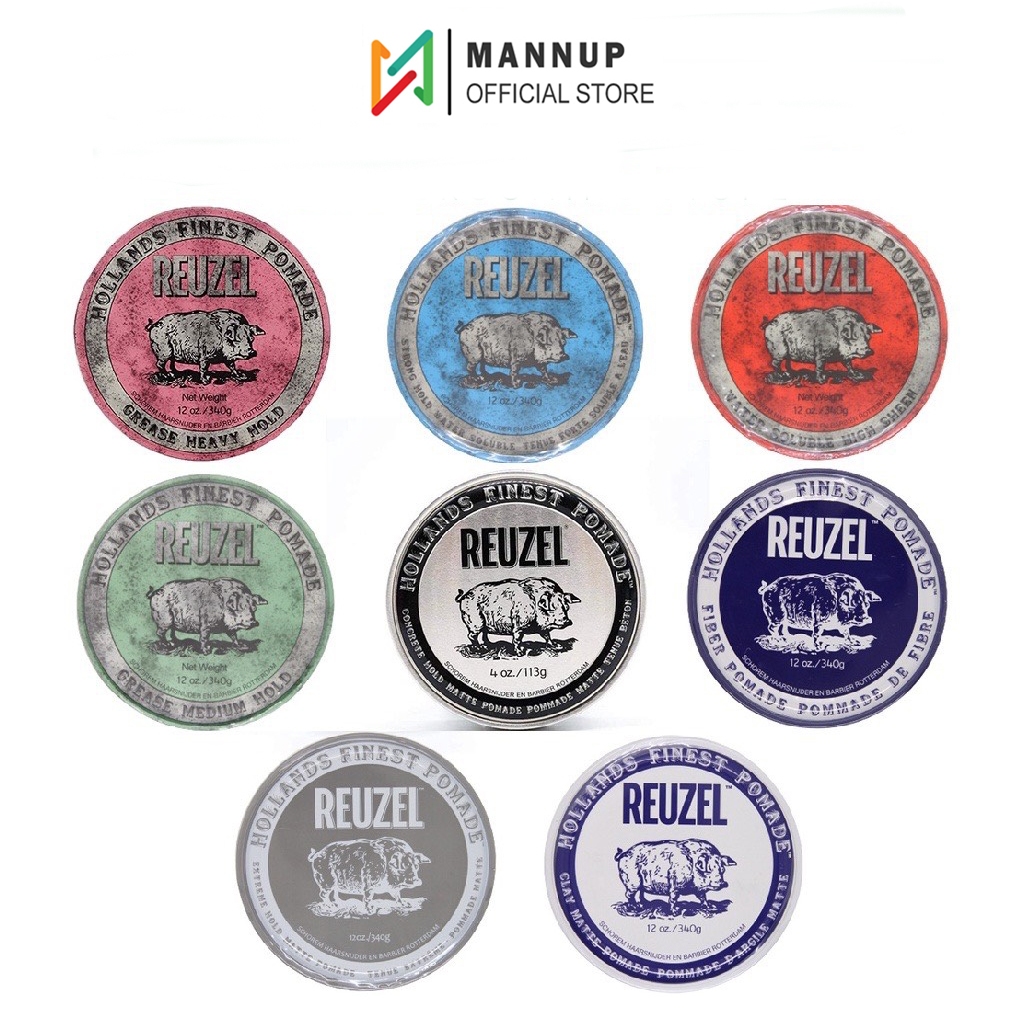Sáp Vuốt Tóc Reuzel Pomade (Blue, Pink, Extreme Hold, Concrete, Green ...