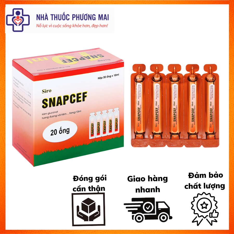 Siro Snapcef bổ sung kẽm phục hồi da, nuôi dưỡng tóc móng cải thiện ...