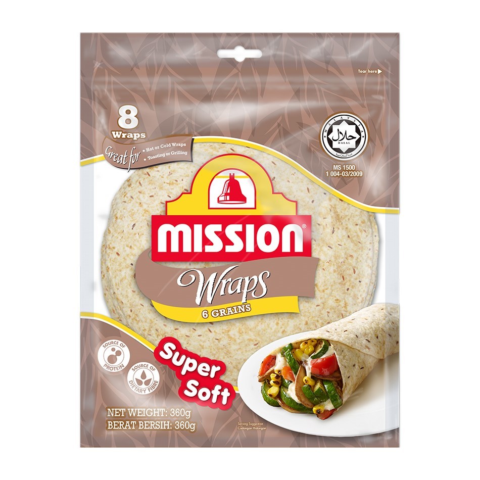 Bánh Roti 6 loại hạt Mission Wraps 6 Grains 360G | Shopee Việt Nam