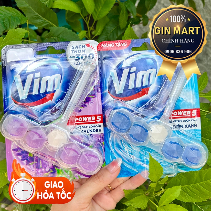 Viên treo bồn cầu Vim Power 5 55g - hàng tặng | Shopee Việt Nam