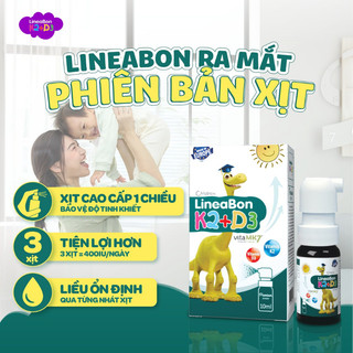 Lineabon D3K2 dạng xịt - bổ sung D3 K2Mk7 tinh khiết tăng hấp thu canxi ...