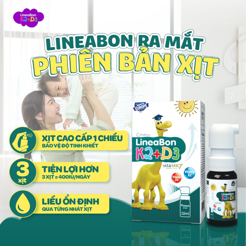 Vitamin D3 K2 Lineabon D3k2 Tăng Chiều Cao 10ml | Shopee Việt Nam