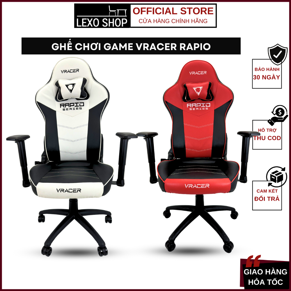 Ghế Gaming VRACER RAPIO Ghế Livestream, Làm Việc Da PU Tăng Cường Sự ...