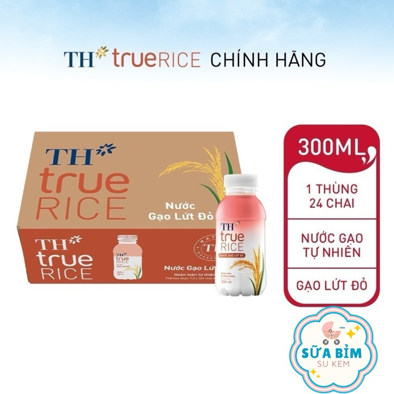 THÙNG Nước Gạo LỨT ĐỎ TH true RICE 300 ml( 24chai x 300ml) | Shopee Việt Nam