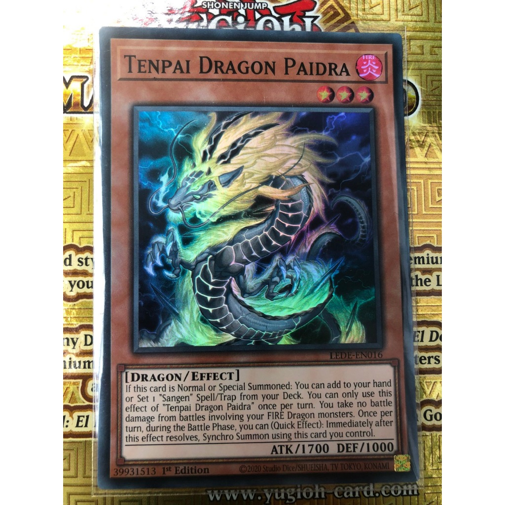 Thẻ bài Yugioh - TCG - Tenpai Dragon Paidra - LEDE-EN016 - Super Rare ...