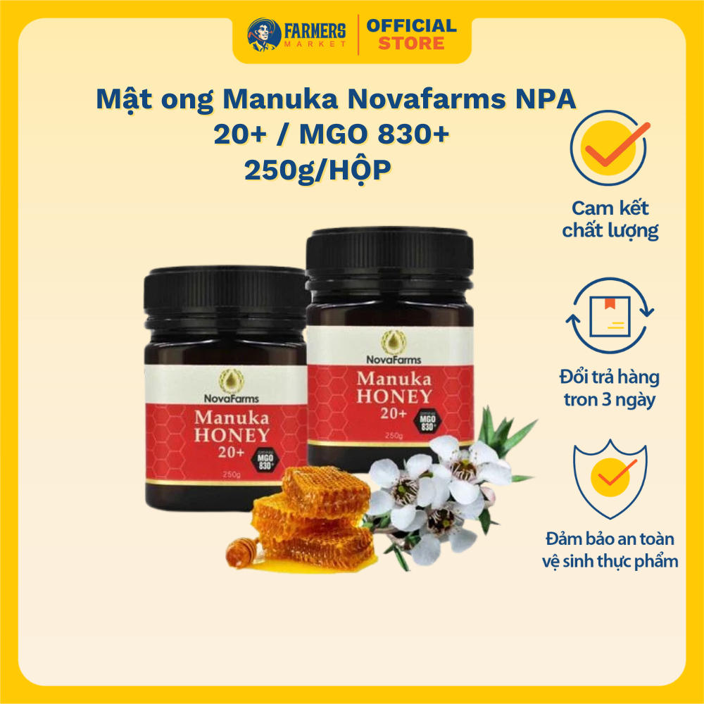Mật ong Manuka Novafarms NPA 20+ / MGO 830+ 250 g - I0012444 | Shopee Việt Nam