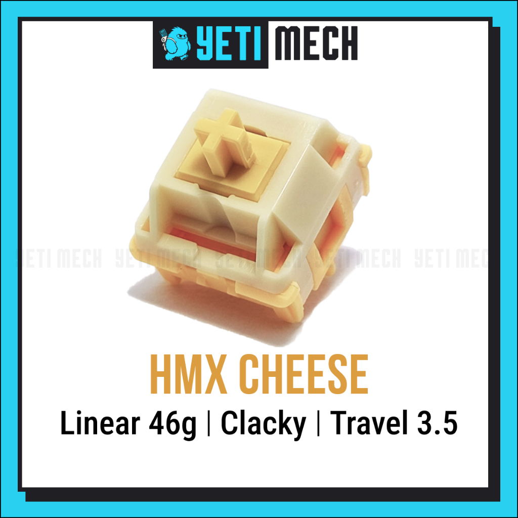 Switch HMX Cheese | Linear 46g | 5 pin | Switch bàn phím cơ | Sound ...