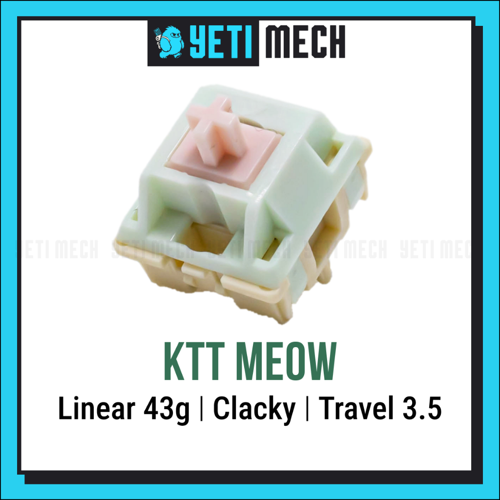 Switch KTT Meow | Linear 43g | Switch bàn phím cơ | Sound test dưới mô ...