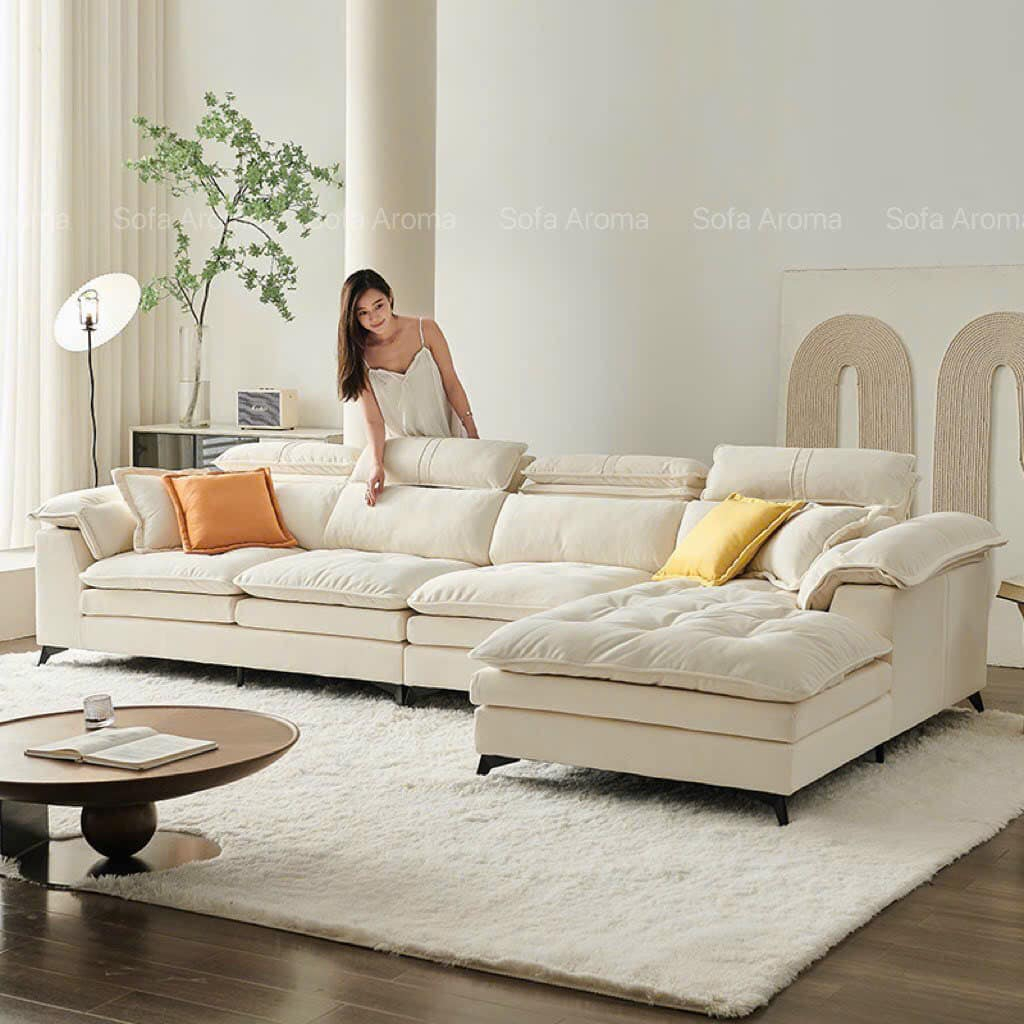 SOFA CHỮ L PHONG CÁCH HIỆN ĐẠI SANG TRỌNG, DA/NỈ TÙY CHỌN, KT 3x1,6x0,9m - MSP MQ18 - Hiệu Sofa ...