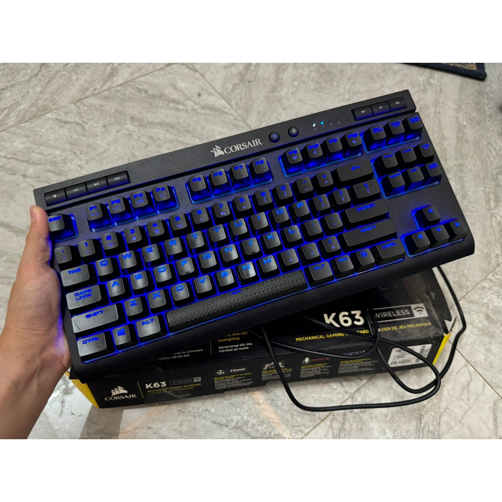 BÀN PHÍM KHÔNG DÂY CORSAIR K63 RED SWITCH | Shopee Việt Nam