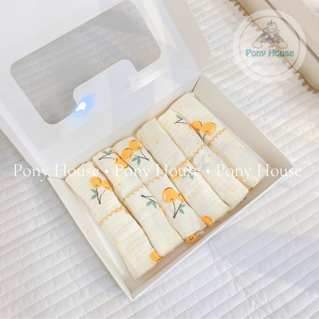 Khăn Sữa Boona - Set 6 Khăn Xô Muslin Siêu Mềm, Mịn Rửa Mặt, Tắm Cho Bé Sơ Sinh | Shopee Việt Nam
