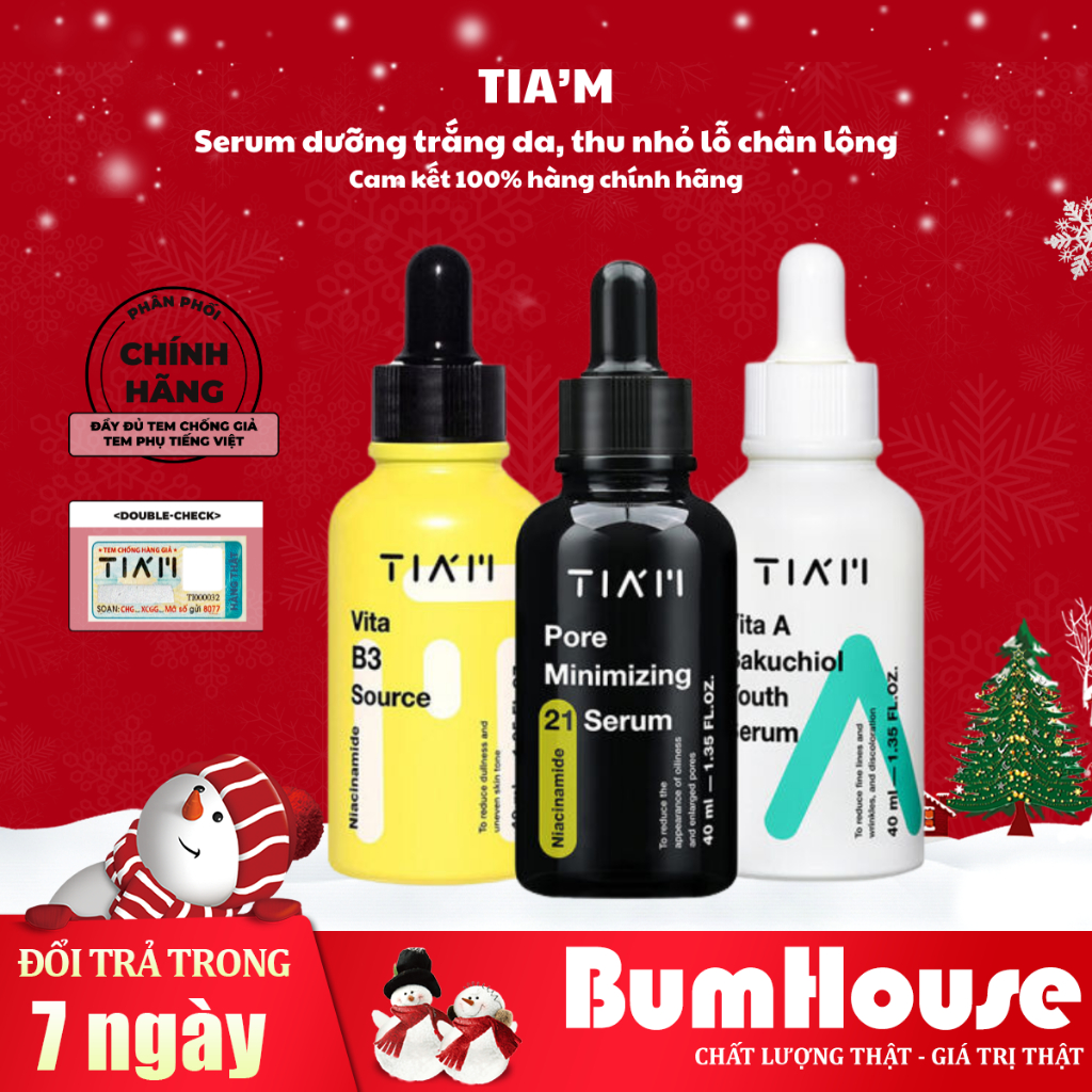 Tinh Chất TIA'M Dưỡng Ẩm, Trắng Da, Kiểm Soát Dầu, Giảm Vết Nhăn & Ngăn ...
