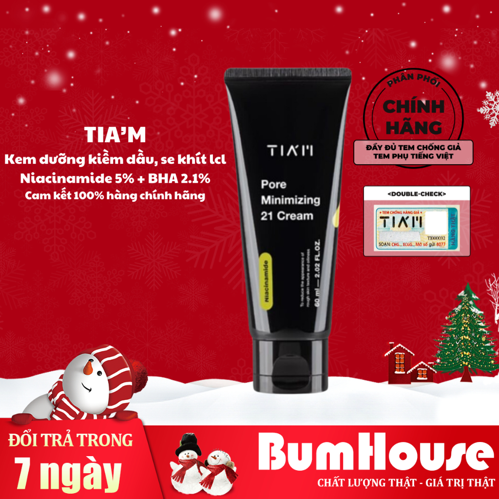 Kem Dưỡng TIA'M Niacinamide 5% + BHA 2.1% Kiềm Dầu, Se Khít LCL - Tia'm Pore Minimizing 21 Cream ...