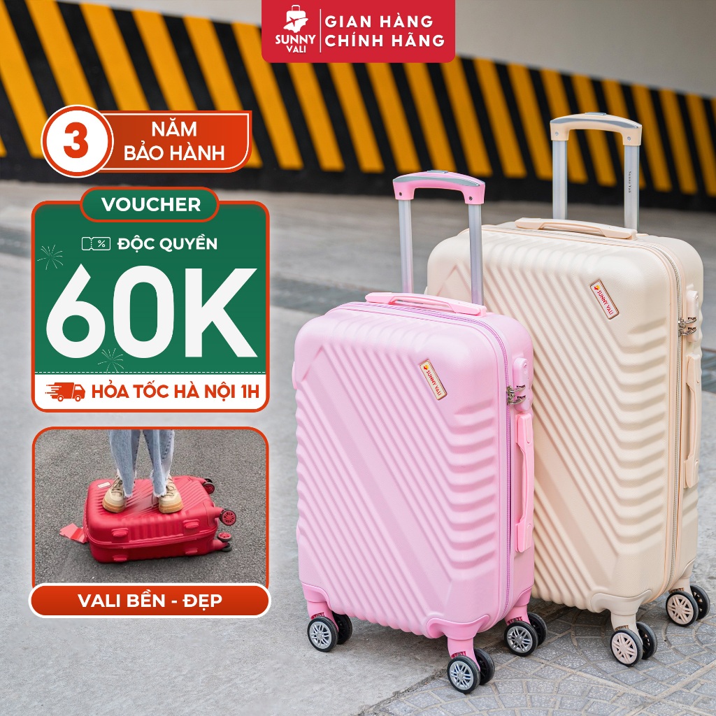Vali du lịch SUNNY-SV05 vali size 20/24 inch xách tay/kí gửi nhựa dẻo ...
