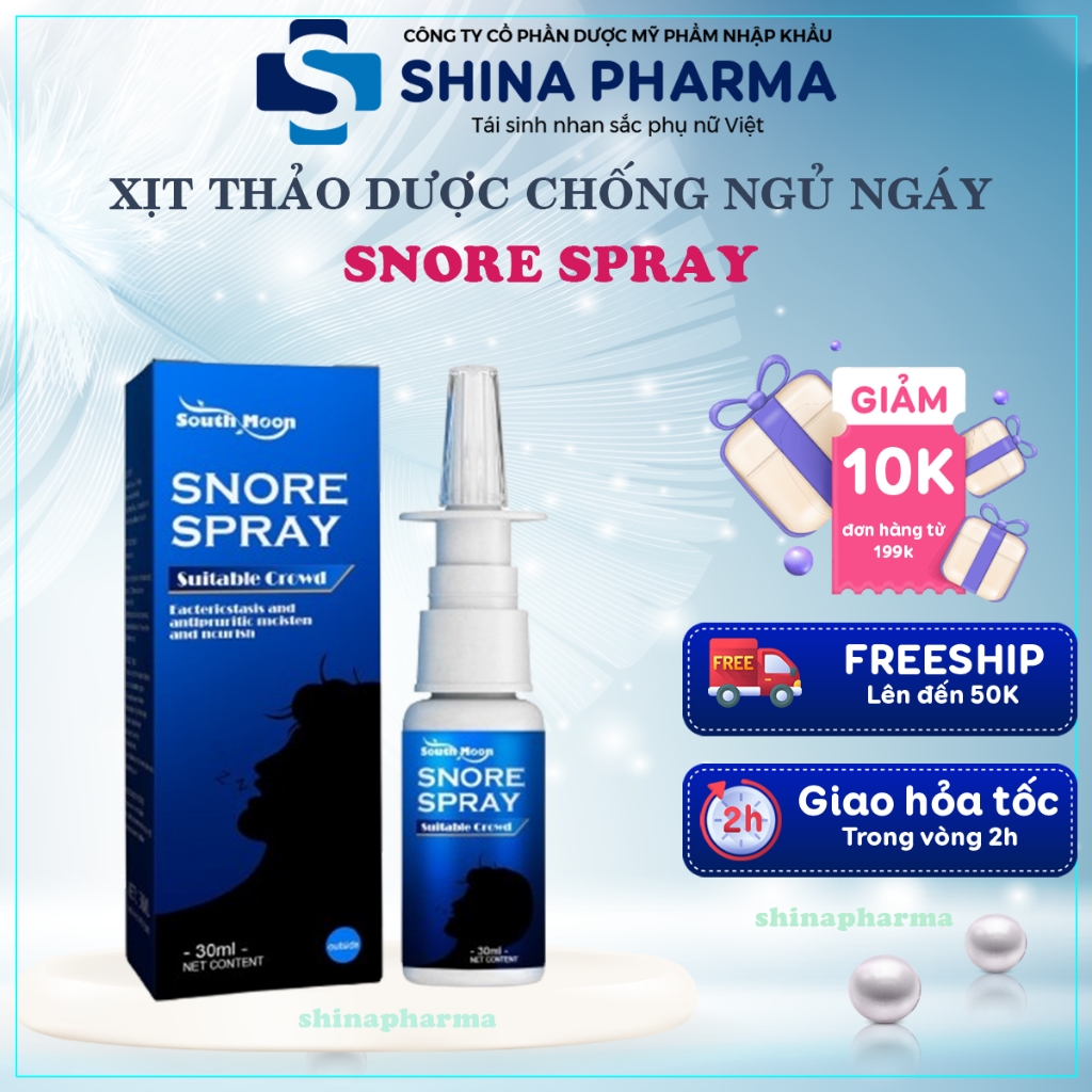 Xịt Chống Ngủ Ngáy South Moon Snore Spray - Xịt Thảo Dược Chống Ngáy ...