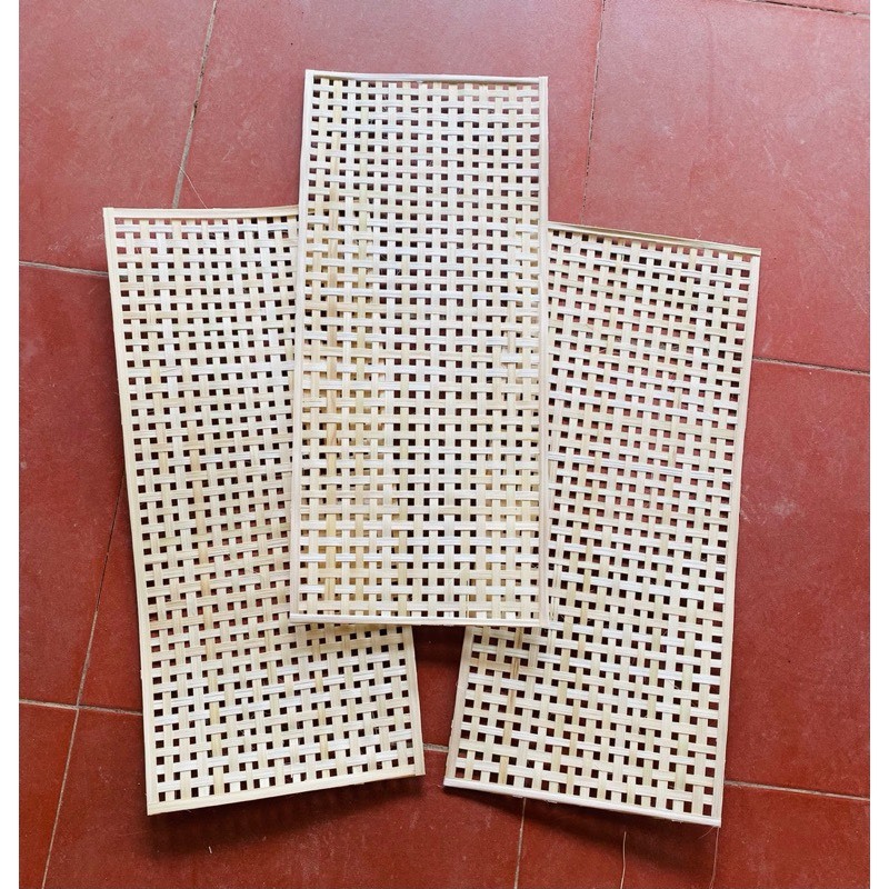 Phên tre, tấm tre đan hình chữ nhật trang trí decor tết, góc mầm non ...