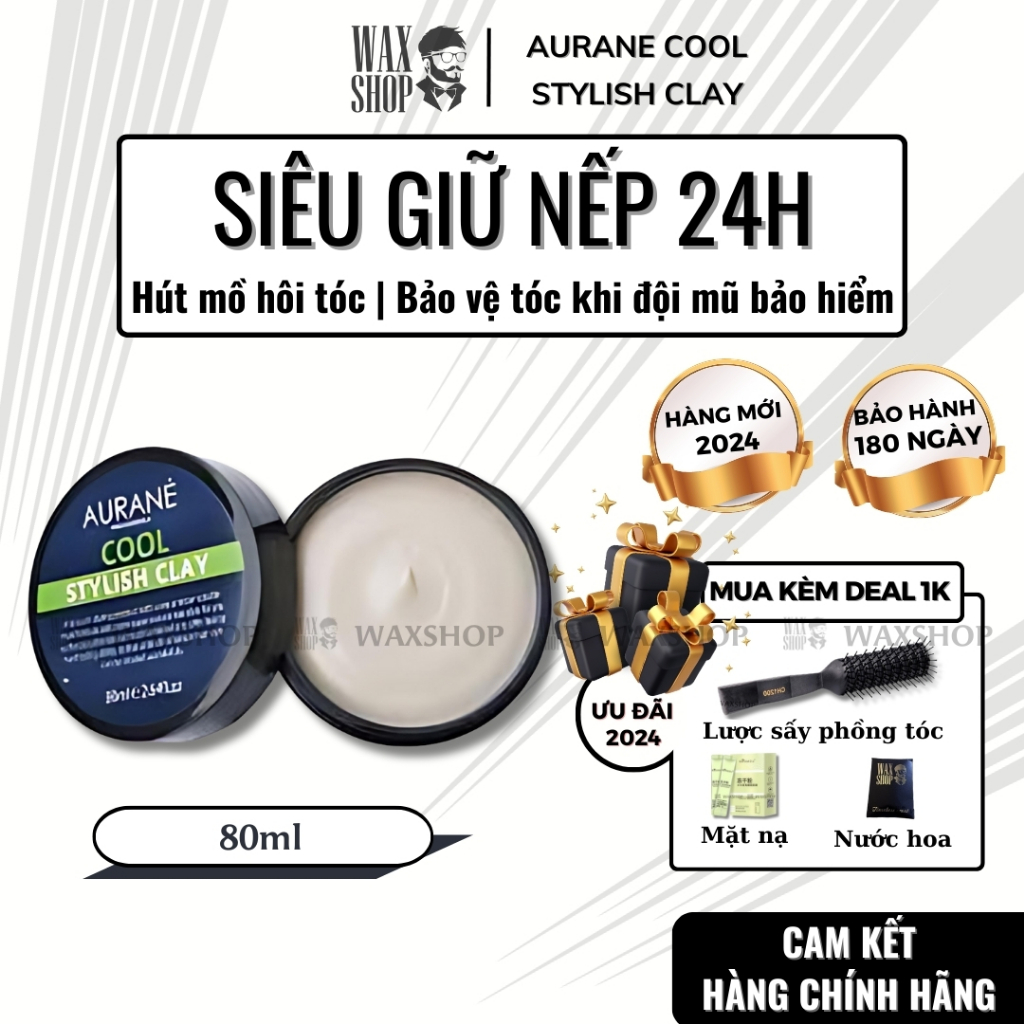 Sáp Vuốt Tóc Nam Aurane Cool Stylish Clay - Hàng Chính Hãng - Bảo Hành ...