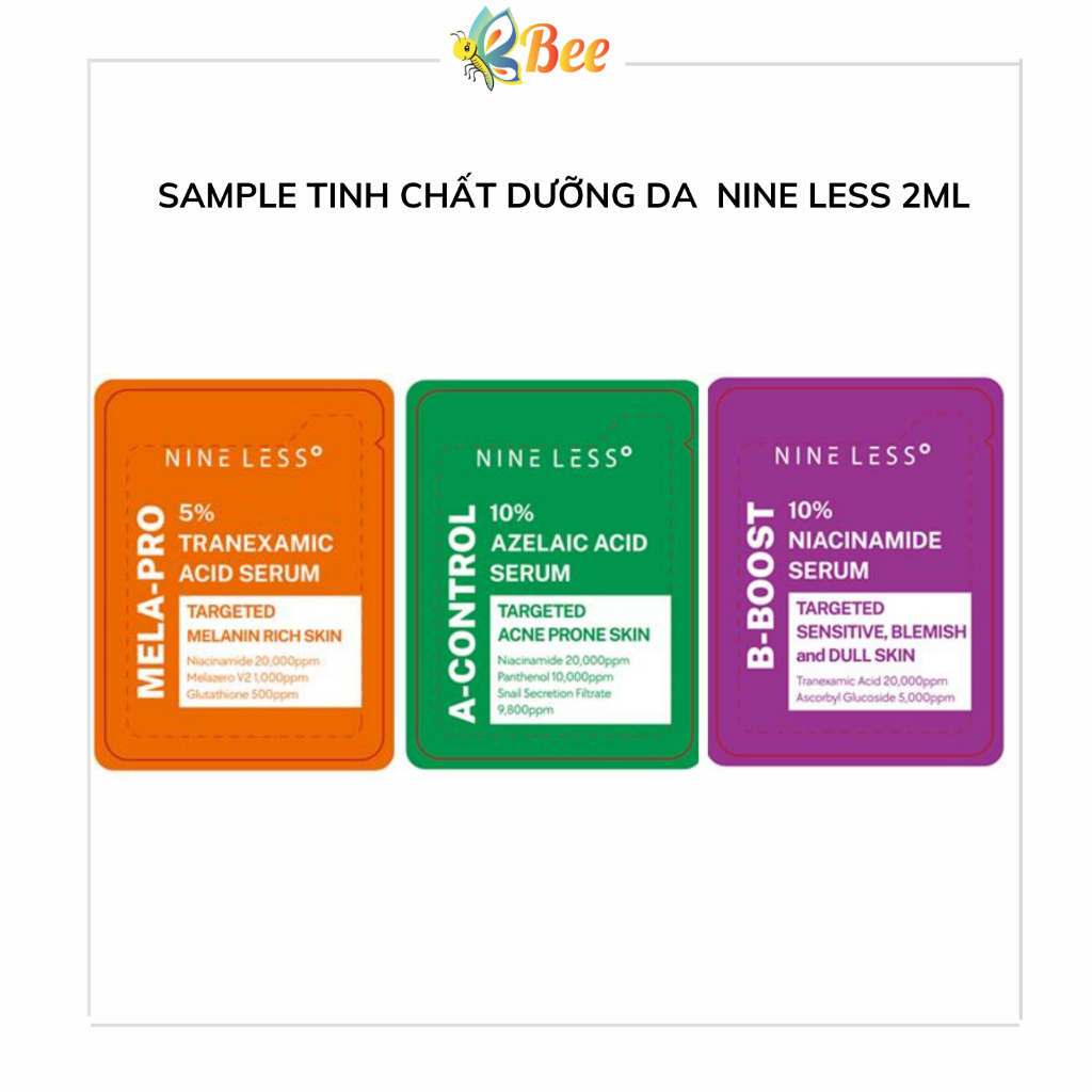 Sample Tinh chất NINE LESS A-Control 10% Azelaic Acid, B-Boost 10% ...