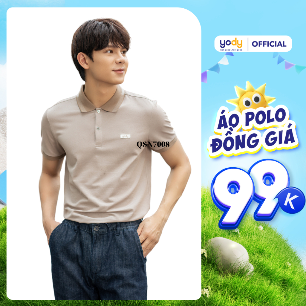 [ Đồng giá 99K ] Big Size Áo polo nam Yody chất vải mắt chim cộc tay áo ...