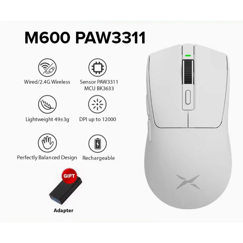 Chuột gaming ko dây Delux M600 | Shopee Việt Nam