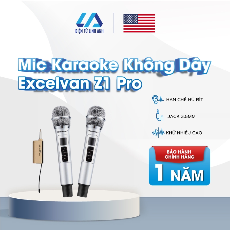 Mic Karaoke không dây Excelvan Z1 Pro - Linh Anh Audio | Shopee Việt Nam