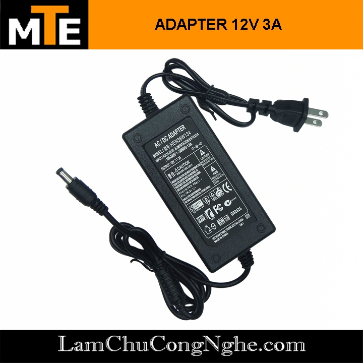 Nguồn adapter 12V 3A jack DC 5.5*2.1mm | Shopee Việt Nam