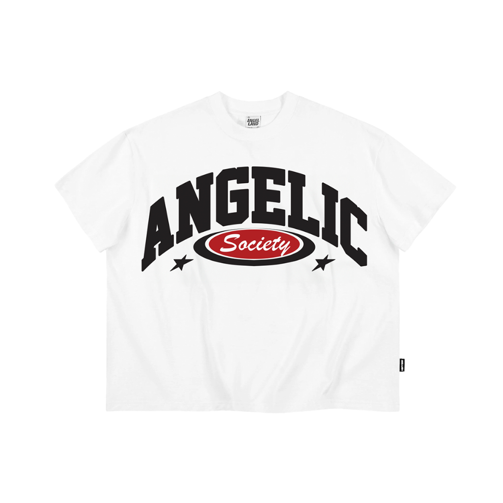 Áo thun form Boxy Angelic Society Màu Trắng Angel Land chính hãng - AGT ...