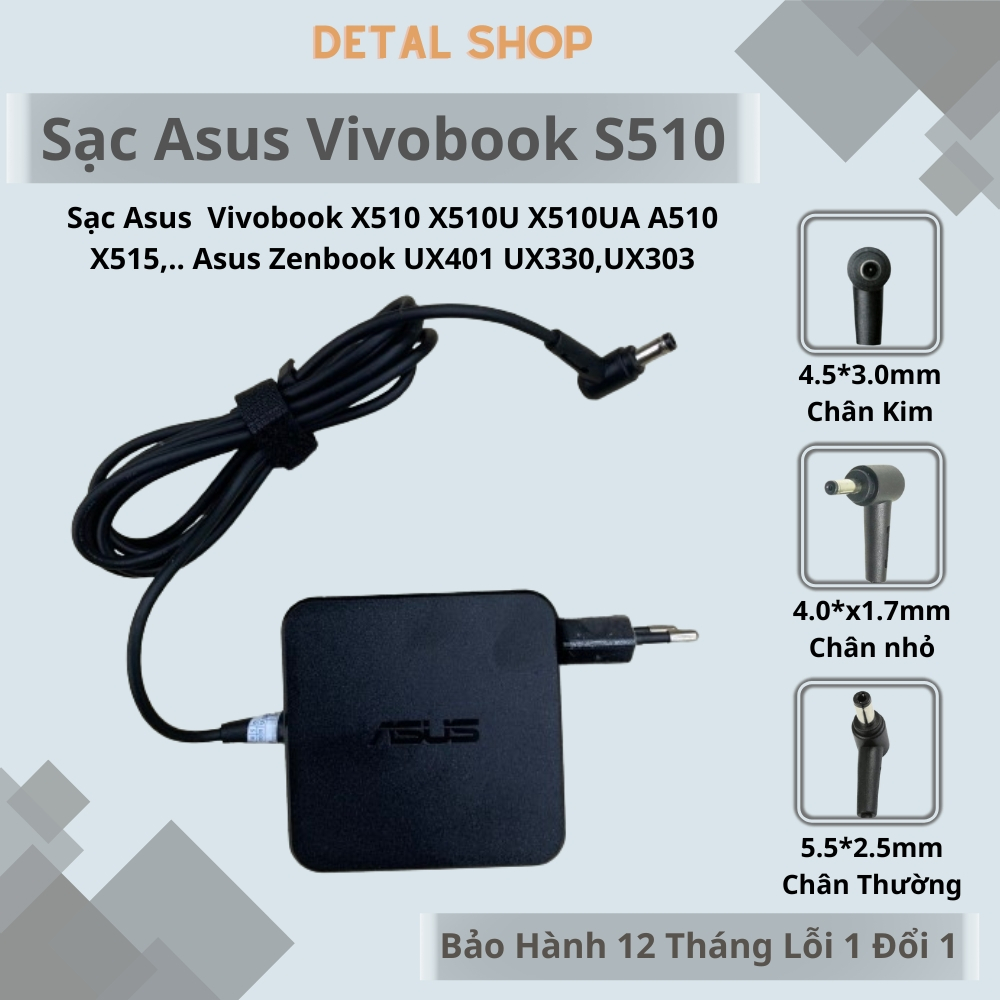 Sạc Cho Laptop Asus Vivobook X510,S510,X507,A510,X515 Asus Zenbook ...