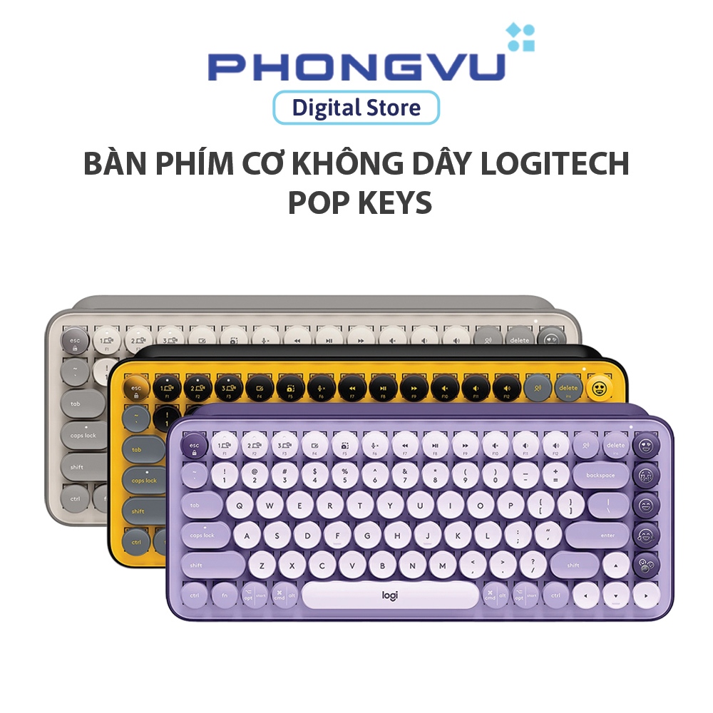 Bàn phím cơ không dây Logitech POP Keys - Bảo hành 12 tháng | Shopee ...