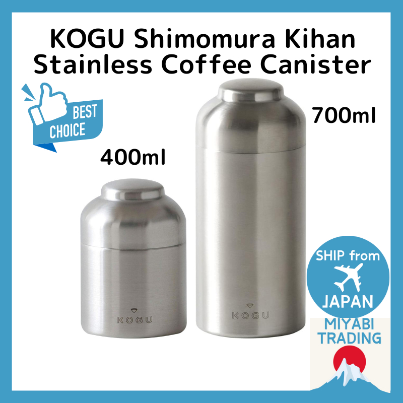 [Ship from JAPAN] KOGU Shimomura Kihan Stainless Coffee Canister wth ...