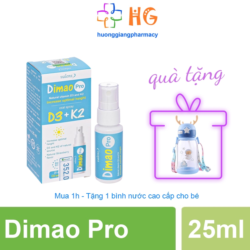 Dimao Pro D3K2 bổ sung Vitamin D3 K2 MK7 tăng cường hấp thu Canxi giúp ...