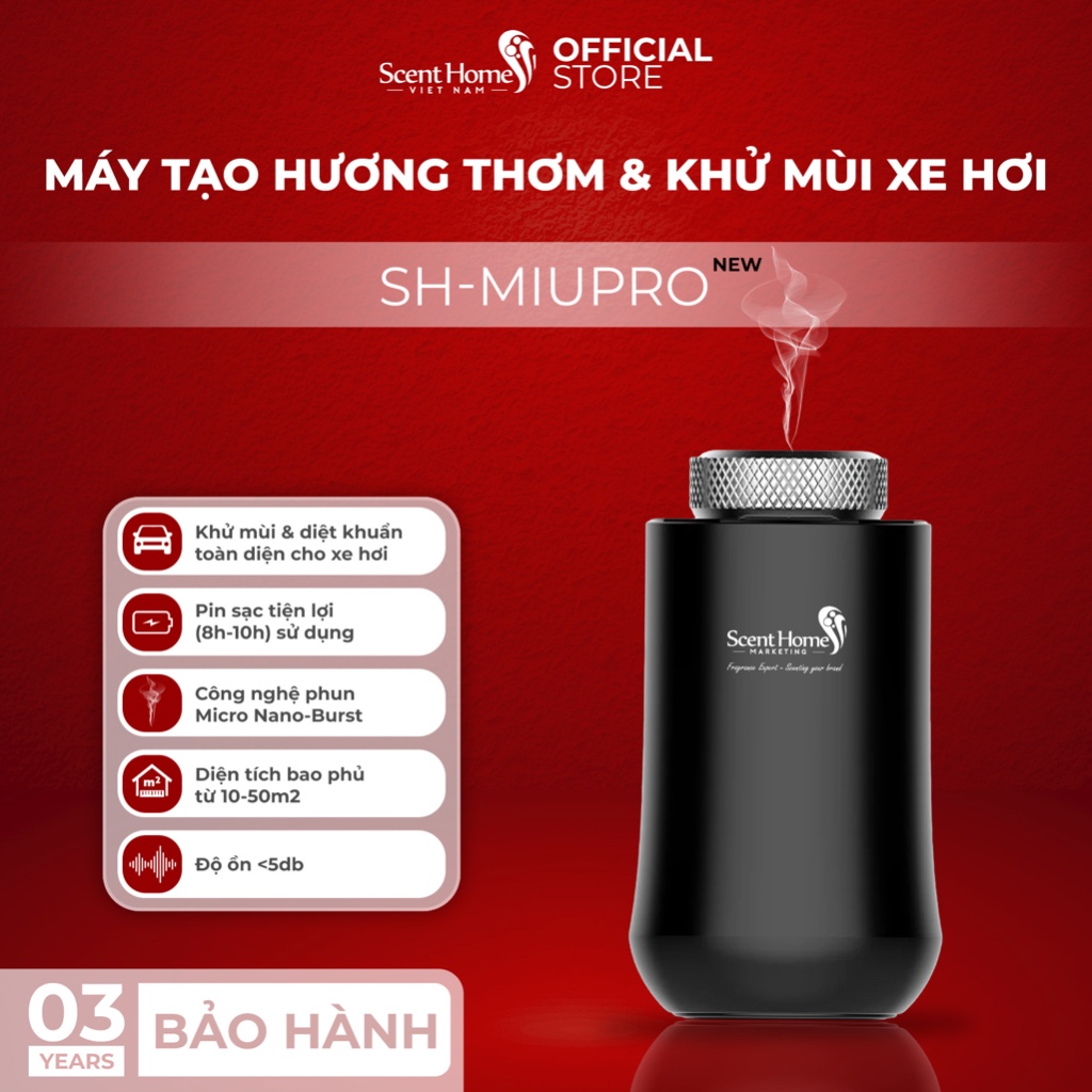 [Chính hãng] Máy khuếch tán tinh dầu cho xe hơi & không gian gia đình nhỏ Scent Homes (SH-MIU ...