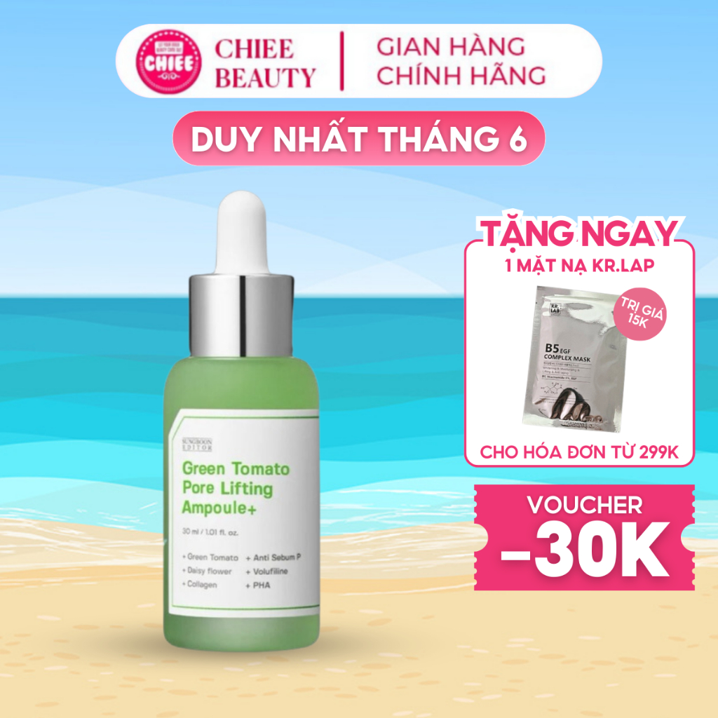 Serum tinh chất cà chua xanh Sungboon Green Tomato Pore Lifting Ampoule ...
