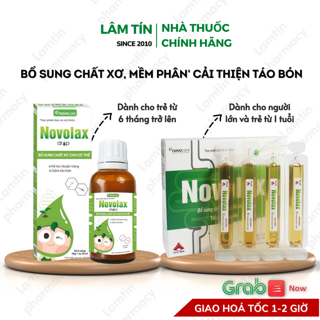 (Chính Hãng) NOVOLAX bổ sung chất xơ, giảm táo bón, tốt cho tiêu hoá ...