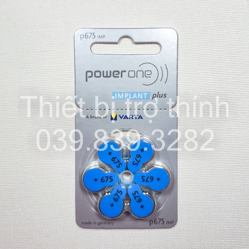 [Thietbitrothinh] Pin Power One 675 Implant Plus dành cho máy Điện cực ...