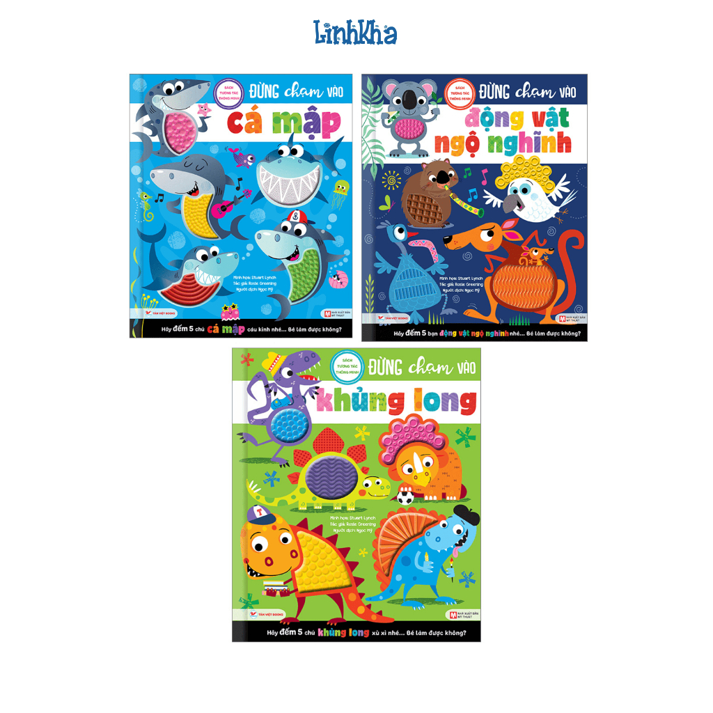 Sách Tương Tác Sờ Chạm Thông Minh Cho Bé 0 3 Tuổi - Đừng Chạm Vào Khủng Long - Cá Mập - Động Vật ...
