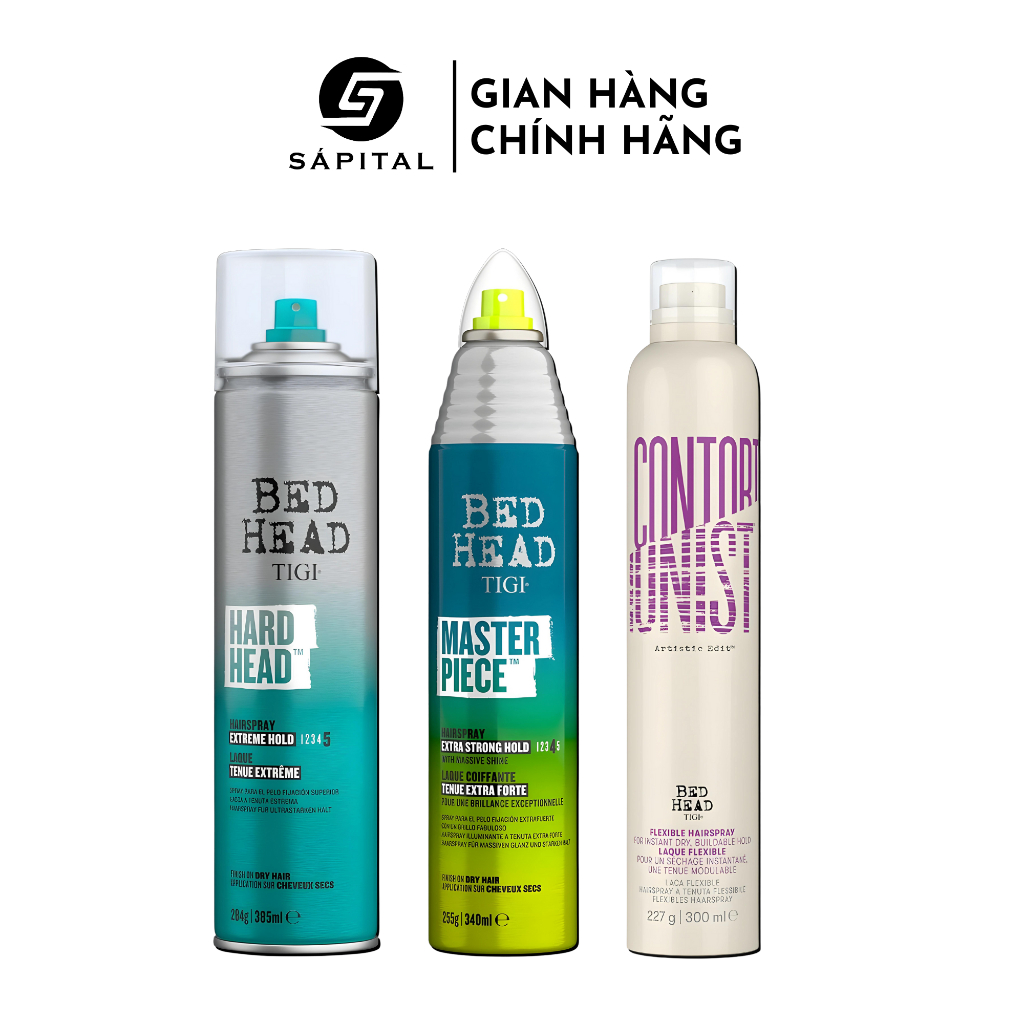 Gôm xịt tóc Tigi Bed Head Hard Head & Masterpiece Chính Hãng Mỹ | Giữ ...