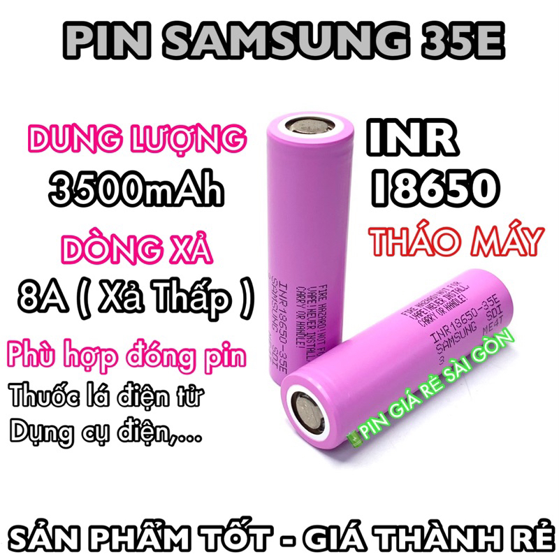 [Tháo Khối] Pin Samsung 35E INR18650 DL 3500mAh, xả 8A (PGRSG) | Shopee ...