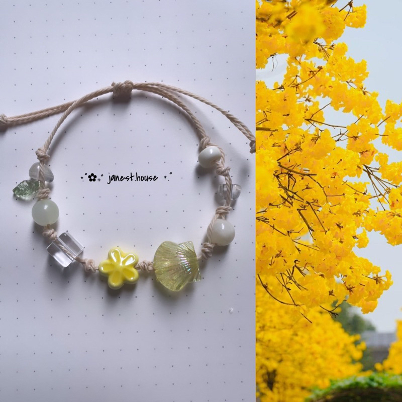 Vòng tay handmade Ler Mer Collection, vòng tay hạt dây rút by Janest ...